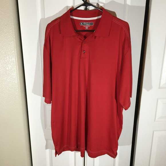 Pebble Beach | Shirts | Pebble Beach Performance Polo Red Xl | Poshmark